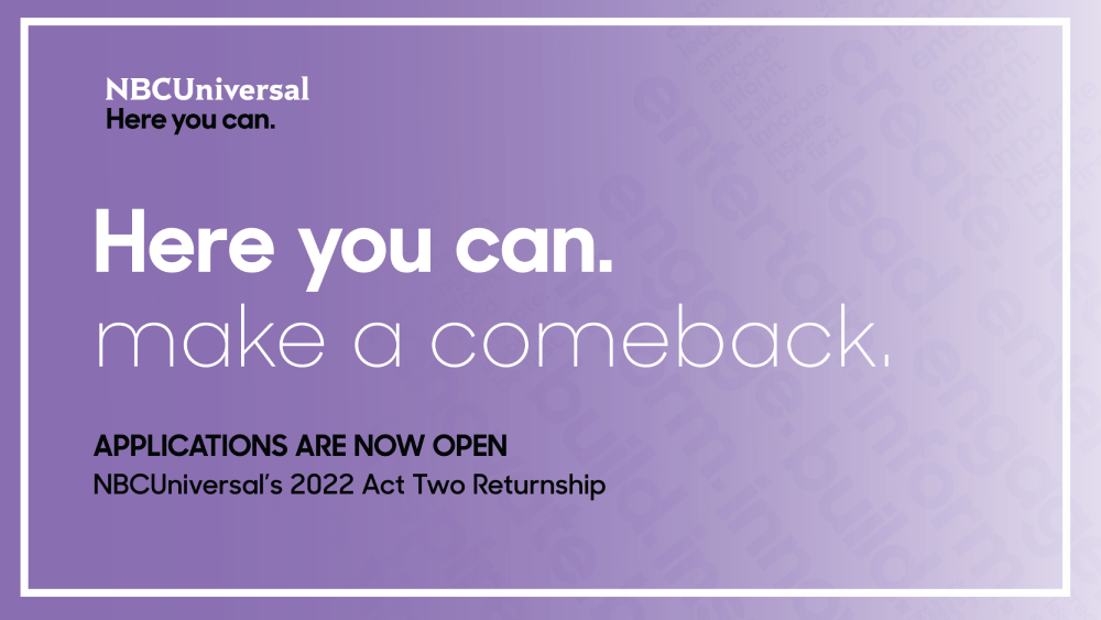 Your Path Forward with Act Two at NBCUniversal – Path Forward